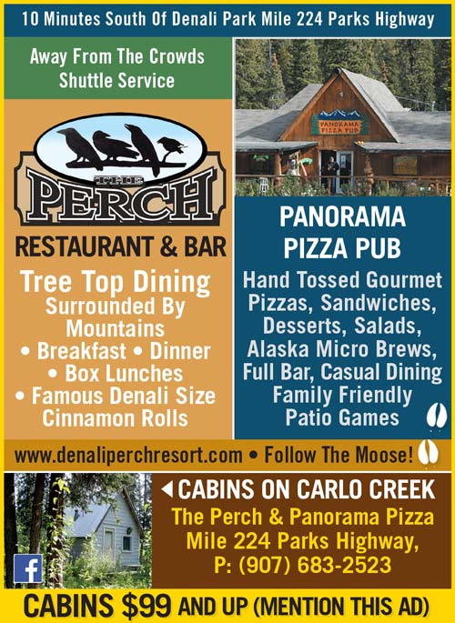 Perch Resort and Panorama Pizza: Restaurants and Cabins in Denali Park ...